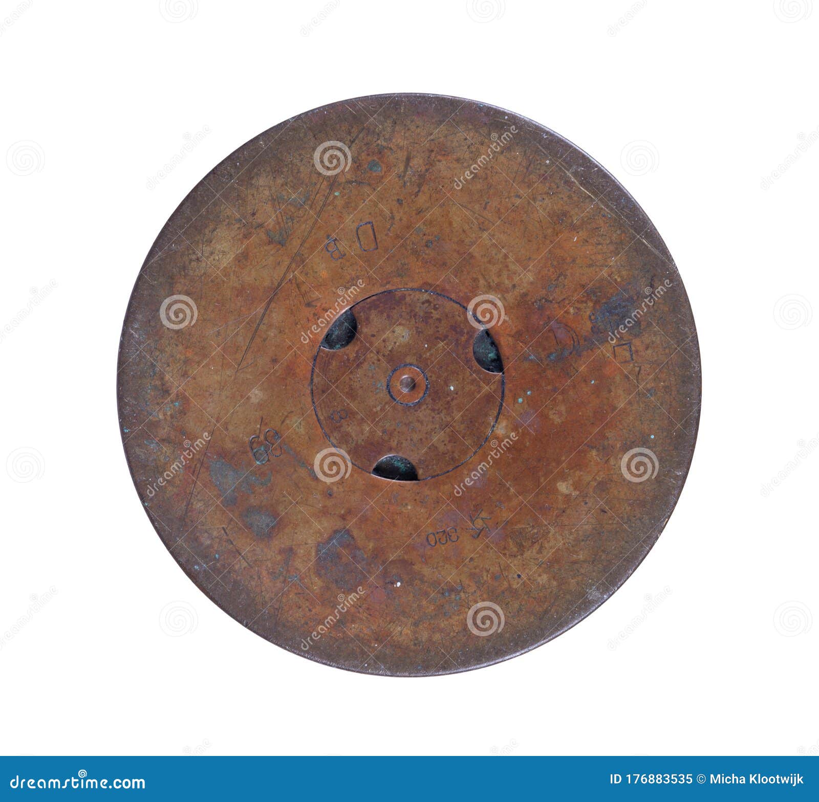 Used Artillery Shell Isolated on White Background, Ww2 Stock Image ...