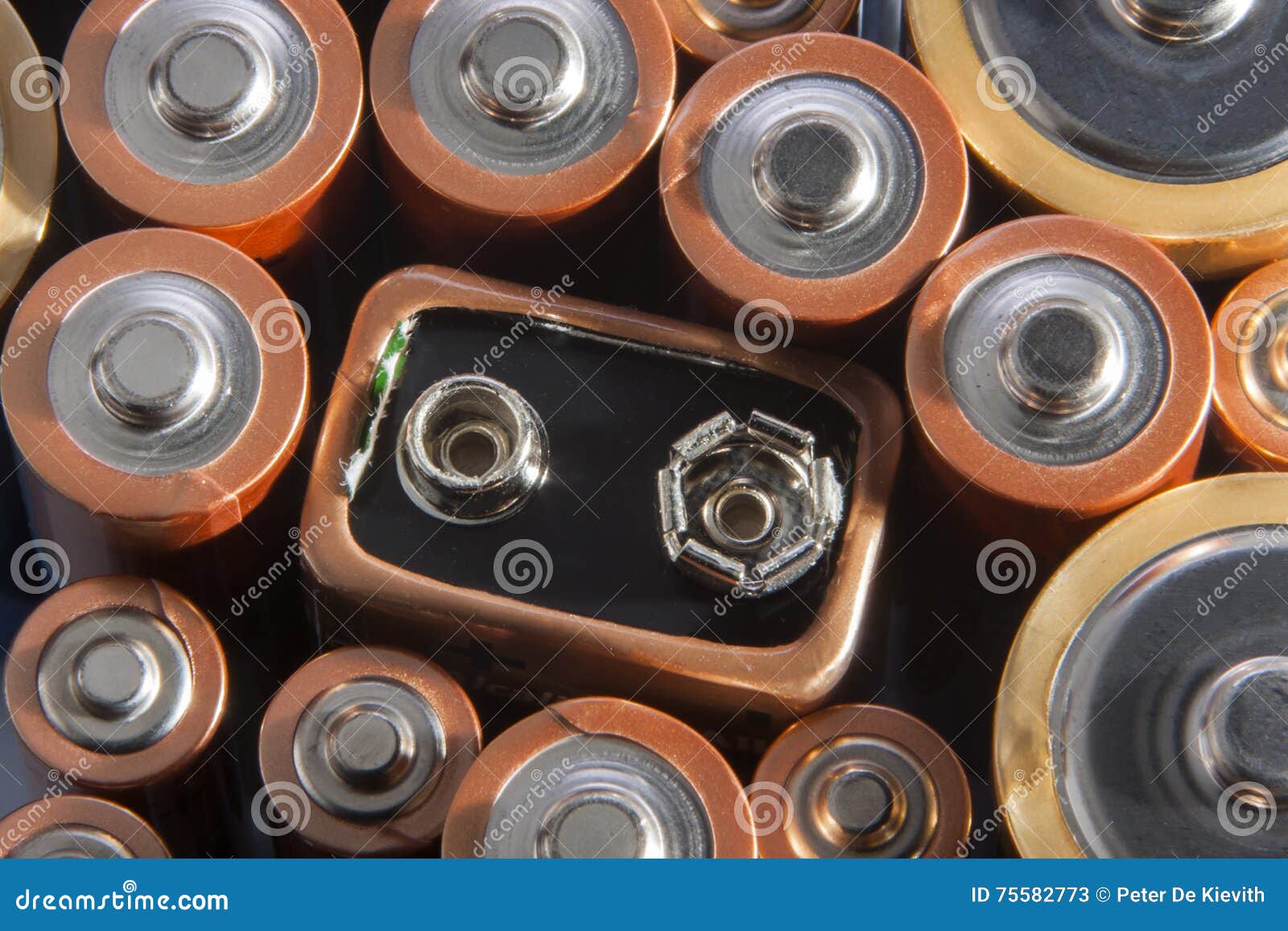 Used batteries stock image. Image of recycling, electronics - 75582773