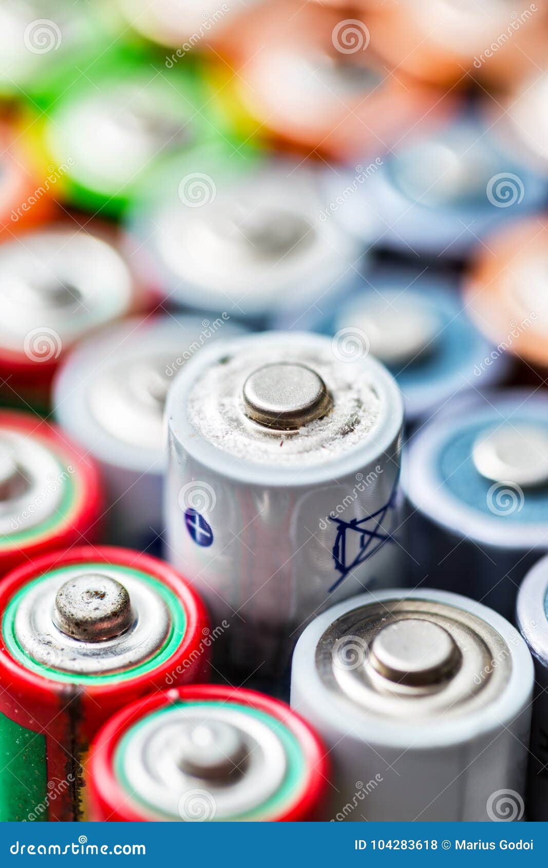 Used batteries background stock photo. Image of industry - 104283618