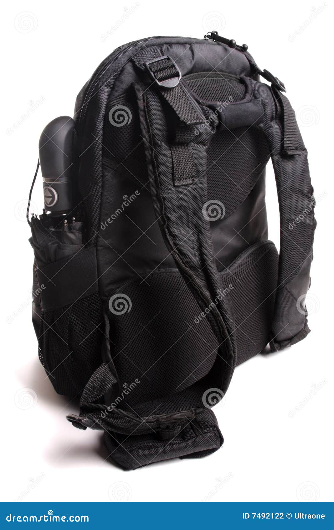 Used Black Backpack Isolated with Clipping Path Stock Photo - Image of ...