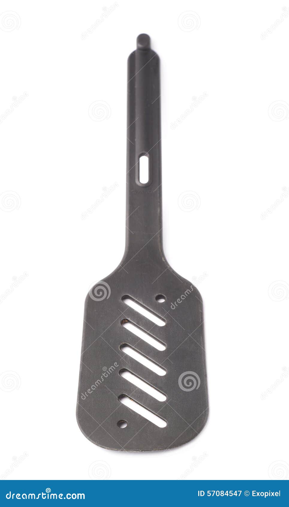 Used Black Plastic Spatula Isolated Stock Image - Image of plastic ...