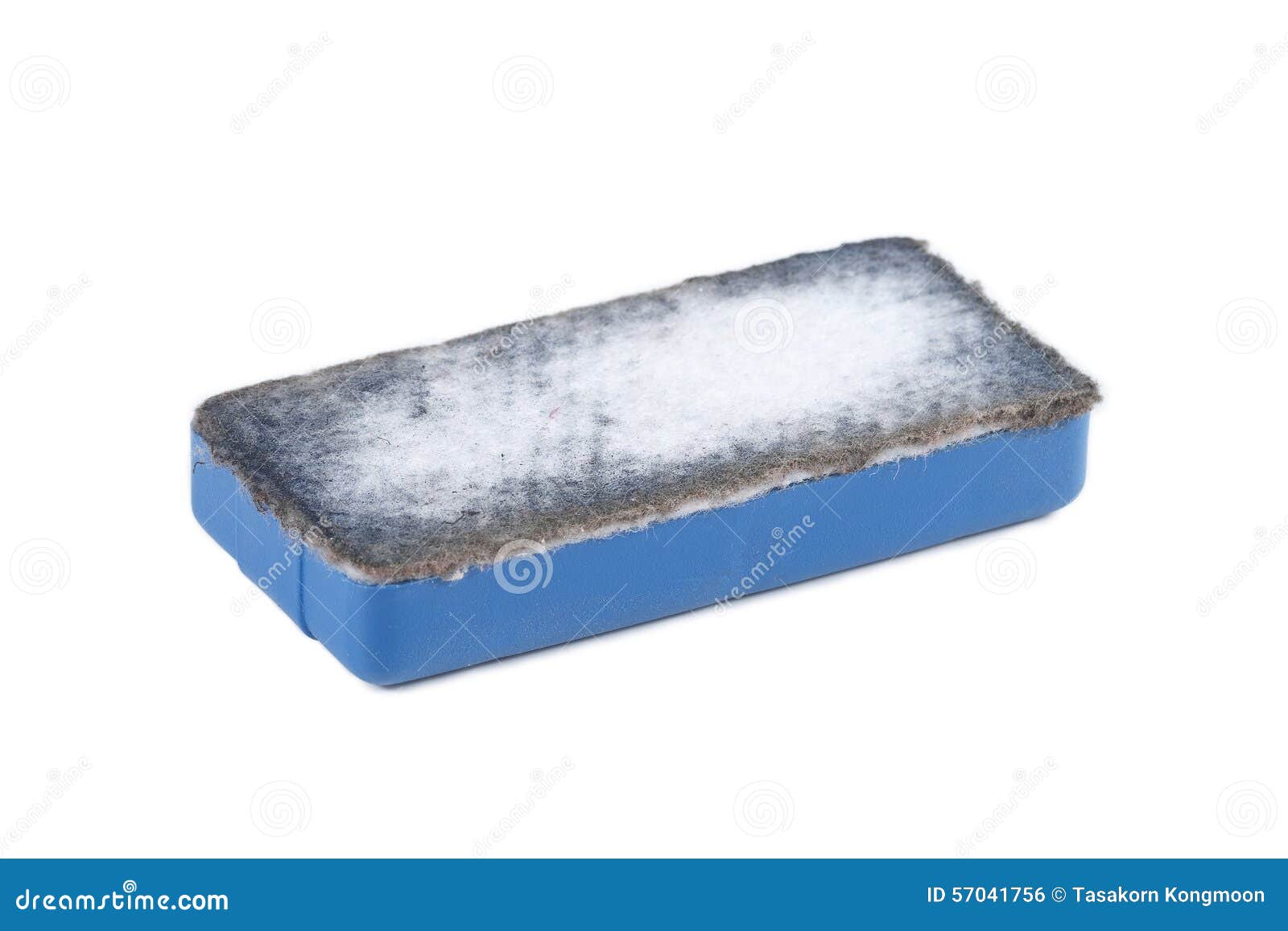 Used Blue Eraser Isolated on White Stock Photo - Image of object ...