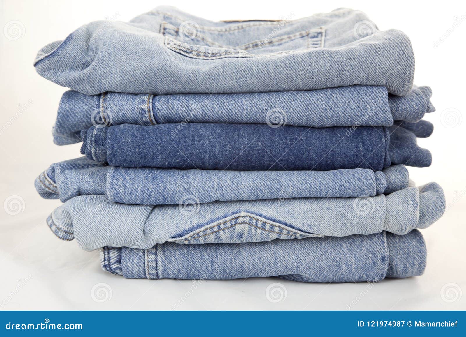 Used Blue Jeans stock image. Image of jeans, apparel - 121974987