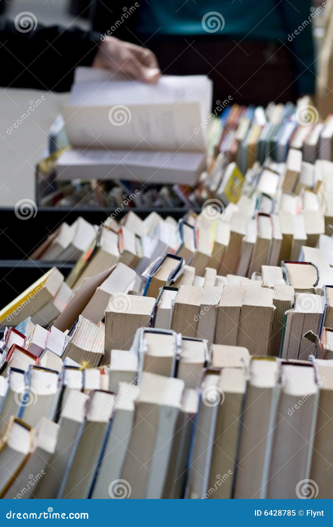 Used book sale stock image. Image of literature, hand - 6428785