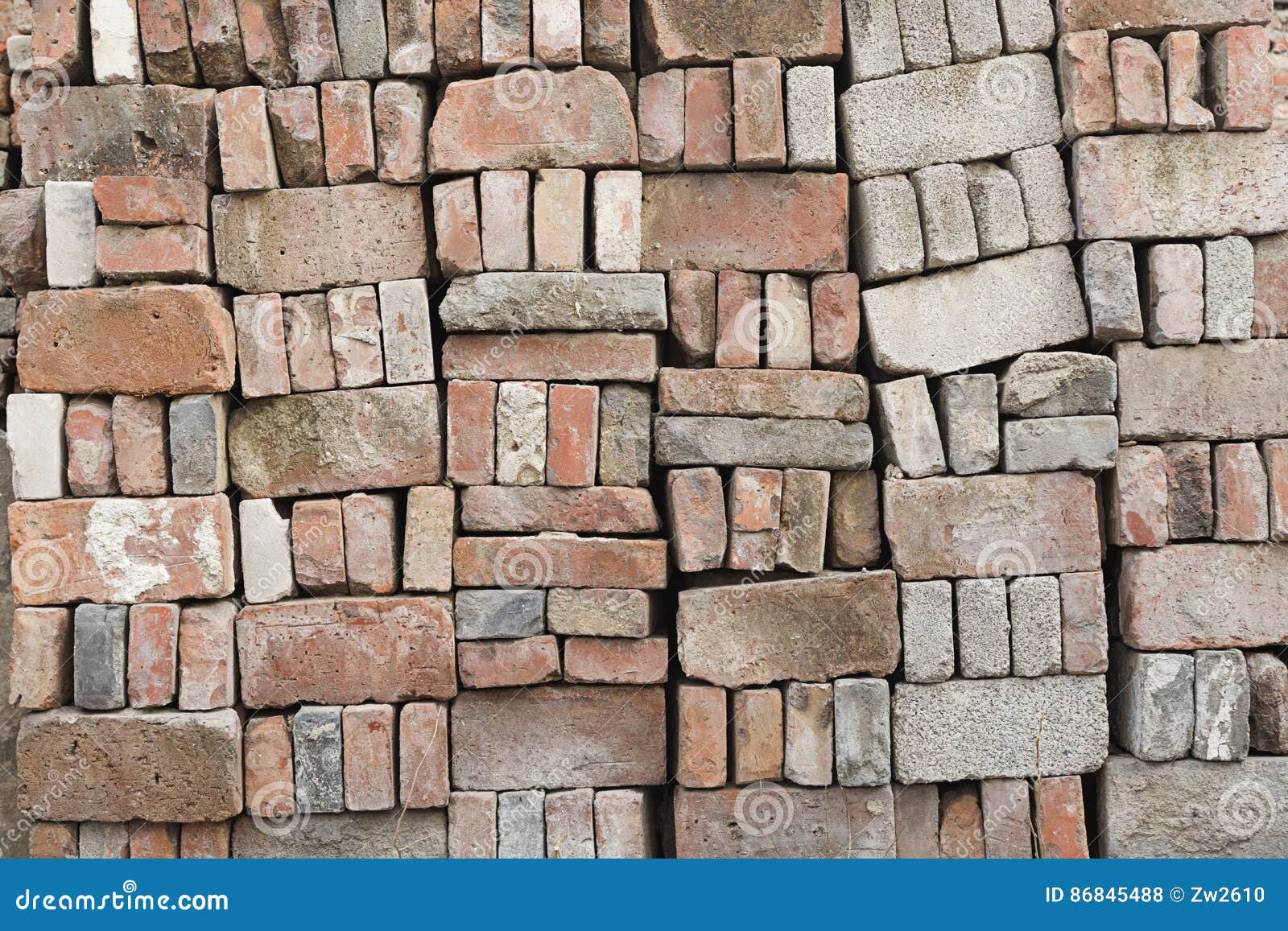 Red Used Bricks Background Texture Royalty-Free Stock Photo ...