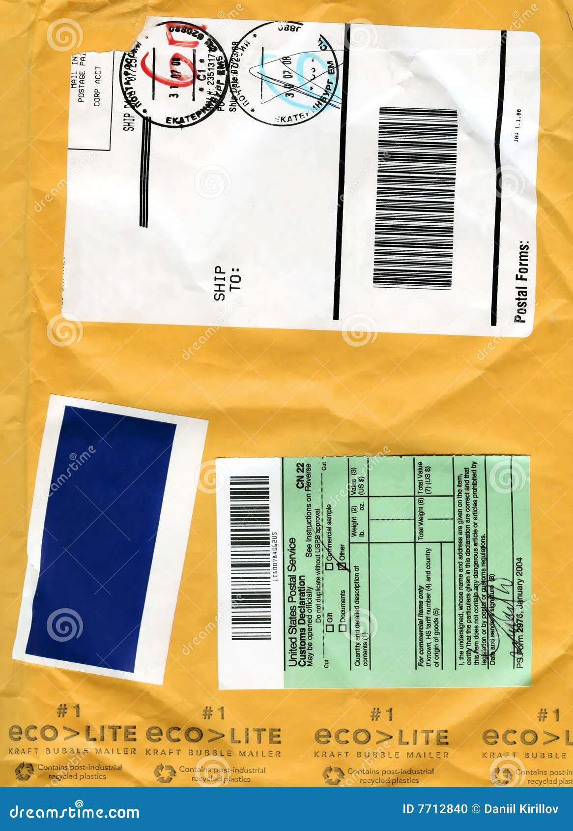 Used brown envelope stock photo. Image of green, paper - 7712840