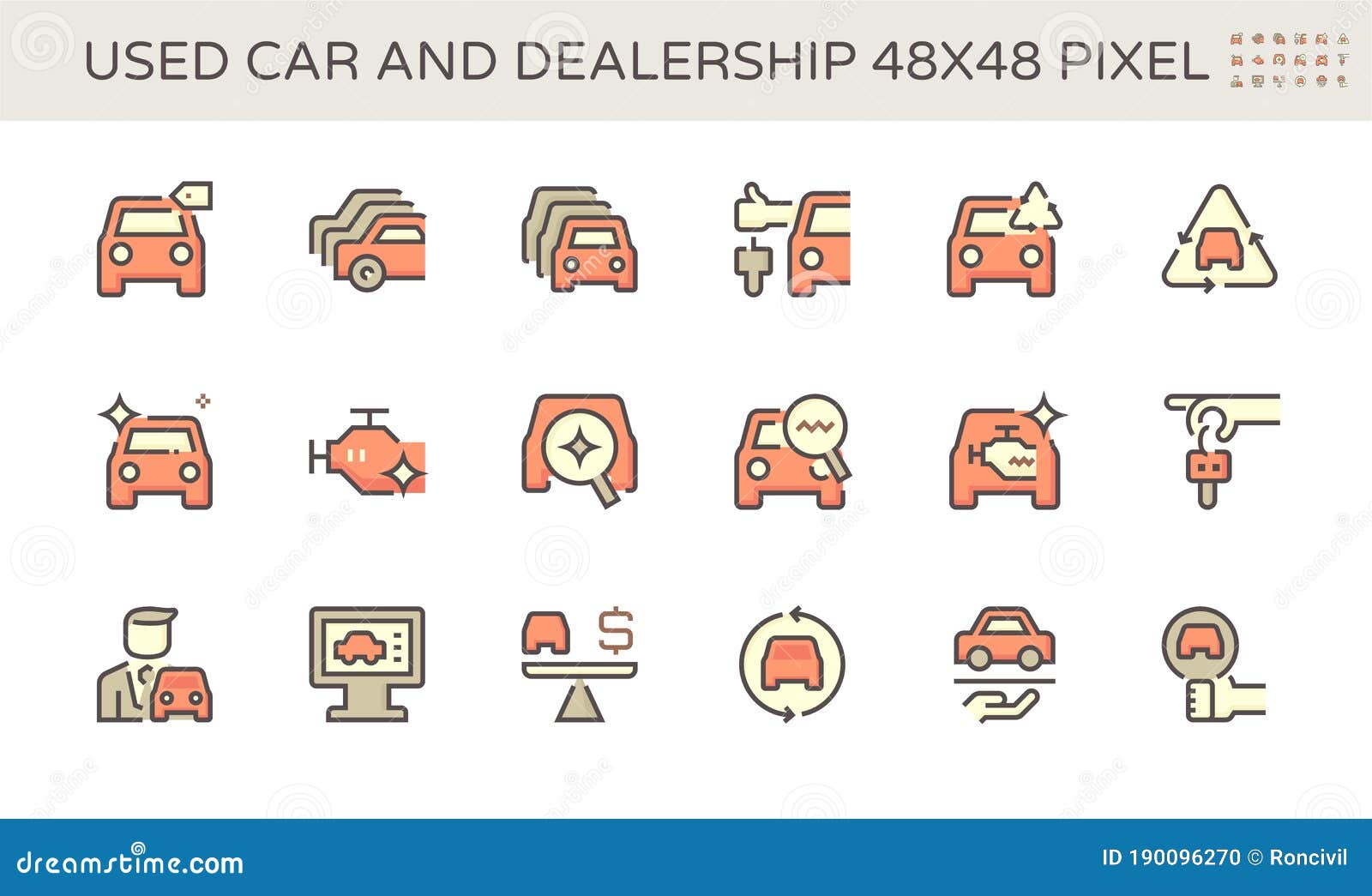 Used car icon stock vector. Illustration of service - 190096270