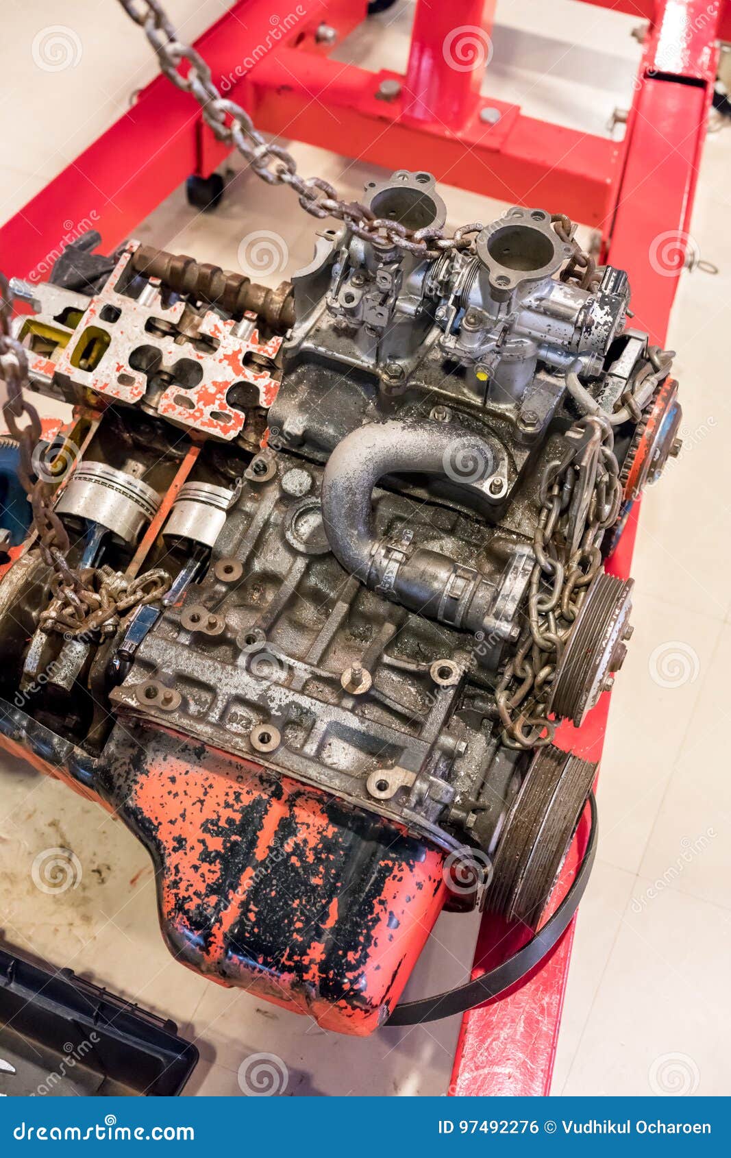 Used Car Engine for Display Stock Photo - Image of efficient, diesel ...