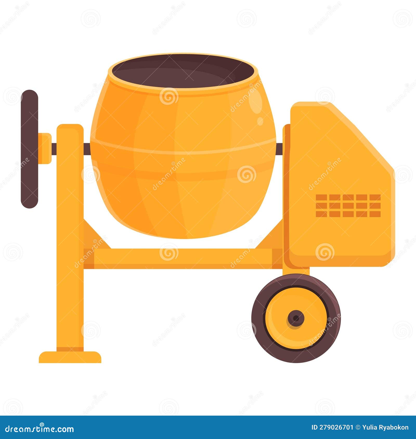 Used Cement Mixer Icon Cartoon Vector. Construction Machine Stock ...