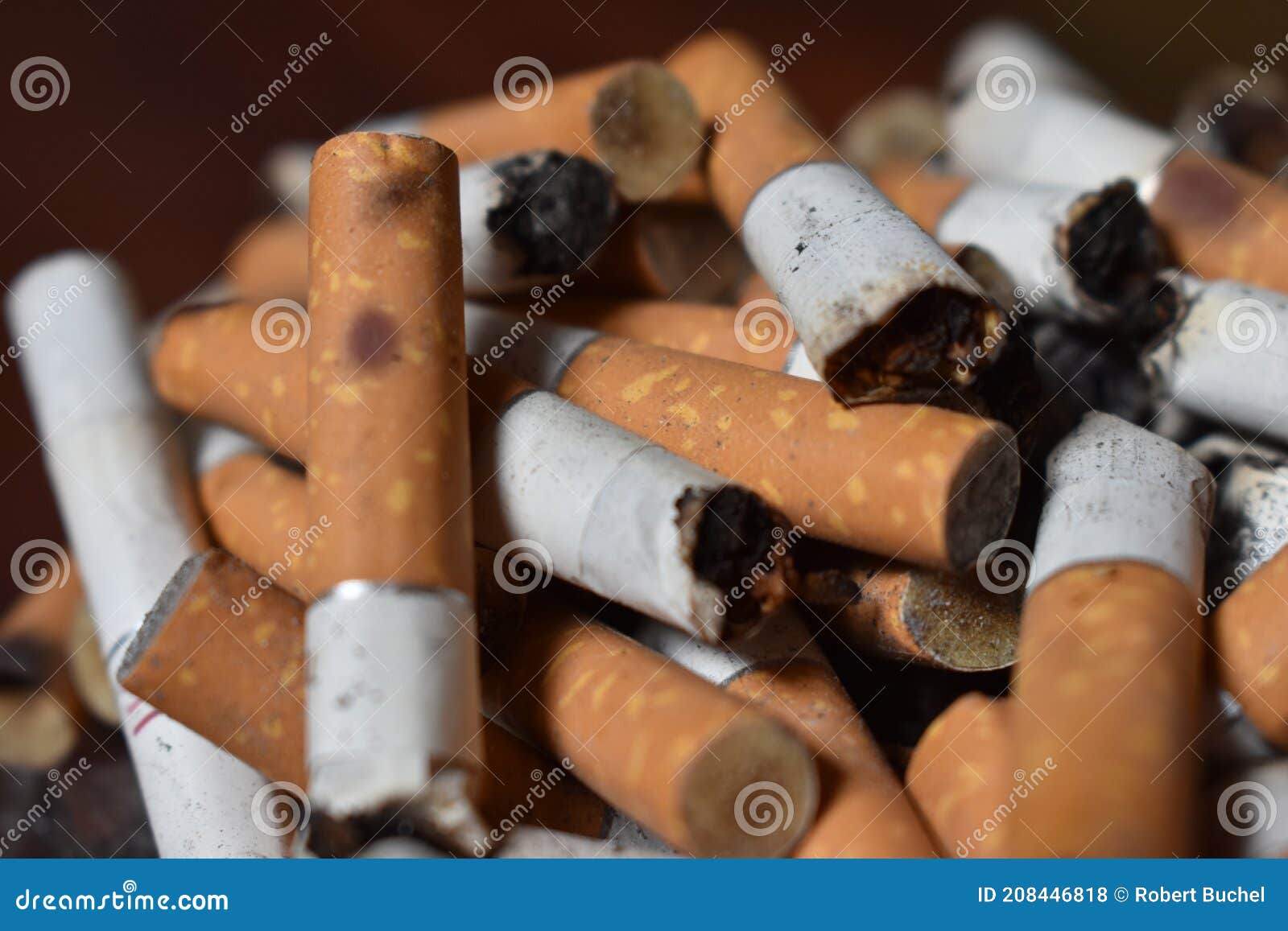 Used Cigarettes in an Ashtray 12.5.2020 Stock Photo - Image of lungs ...
