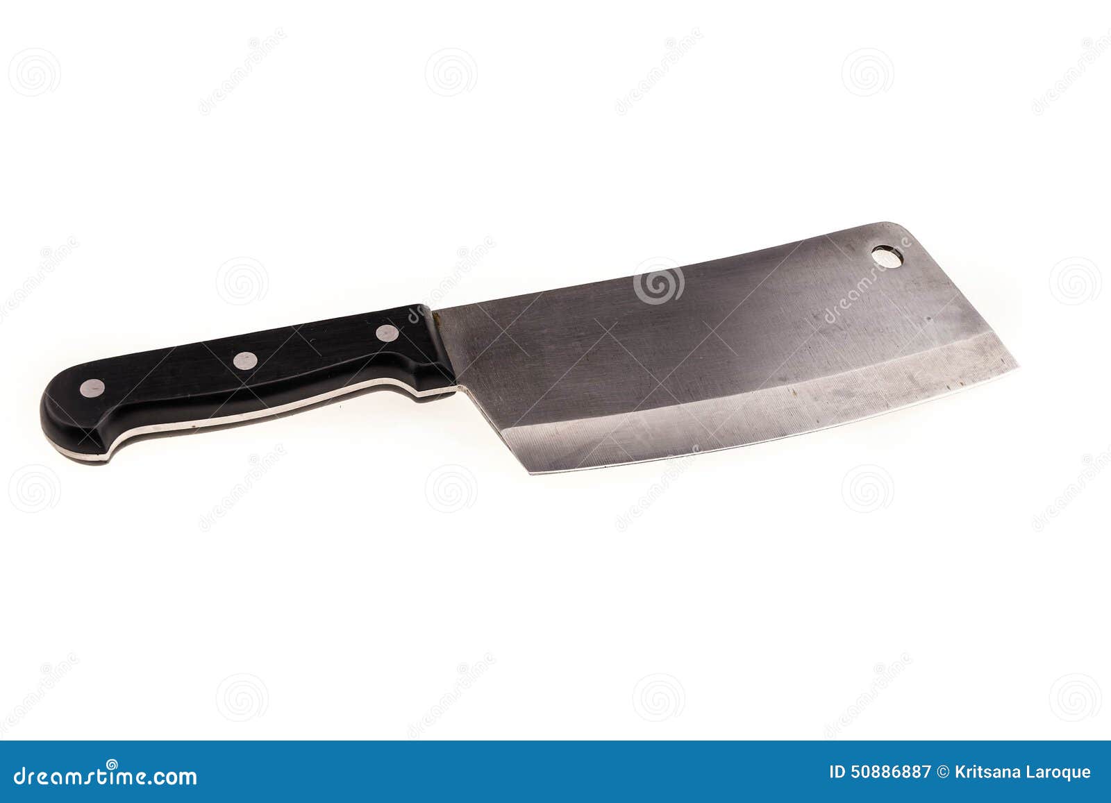 Used Cleaver on White Background Stock Image - Image of sharp, cooking ...