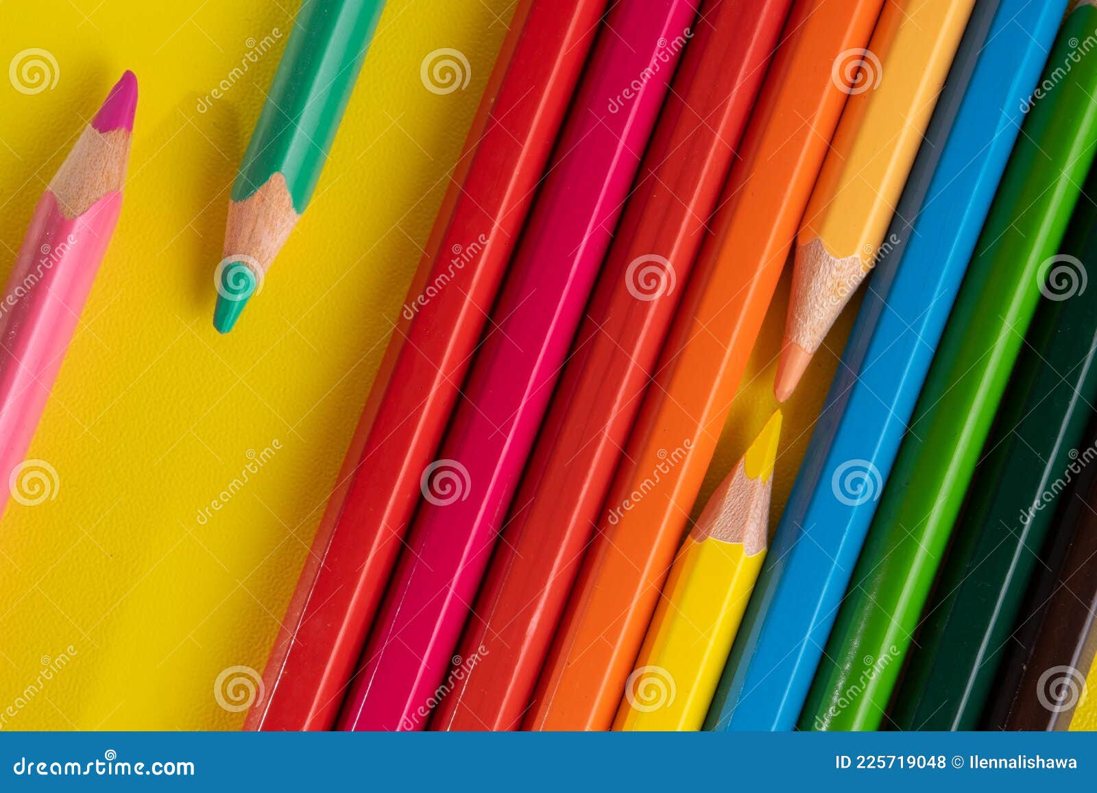 Used colored pencils stock photo. Image of draw, graphic - 225719048