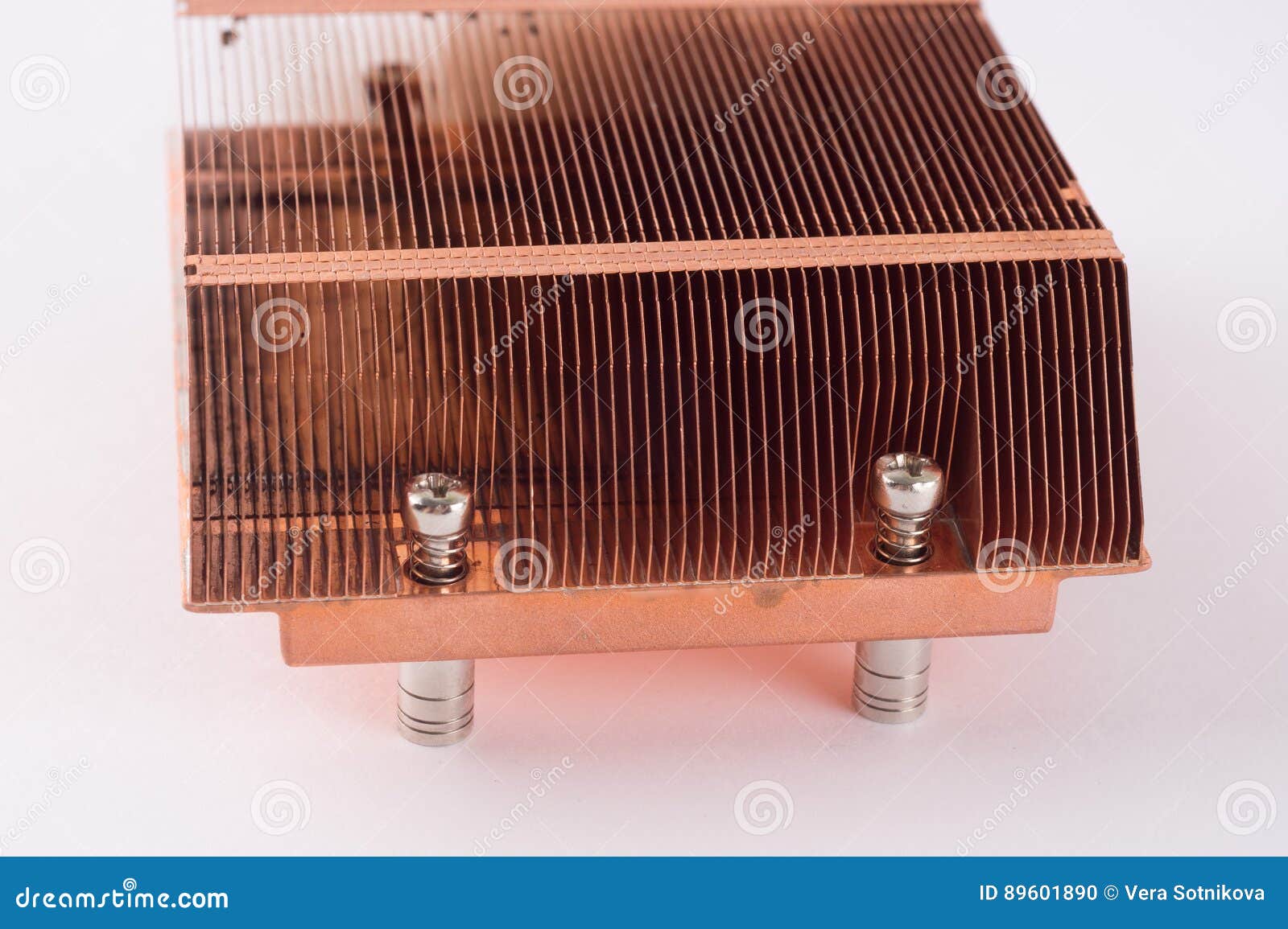 Used Copper Heat Sink for Cooling the Microprocessor of the Comp Stock ...