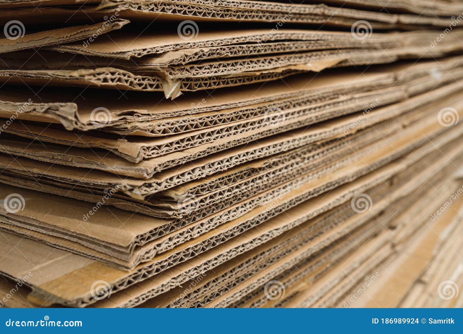 Used Corrugated Cardboard Boxes Stacked Stock Photo - Image of paper ...
