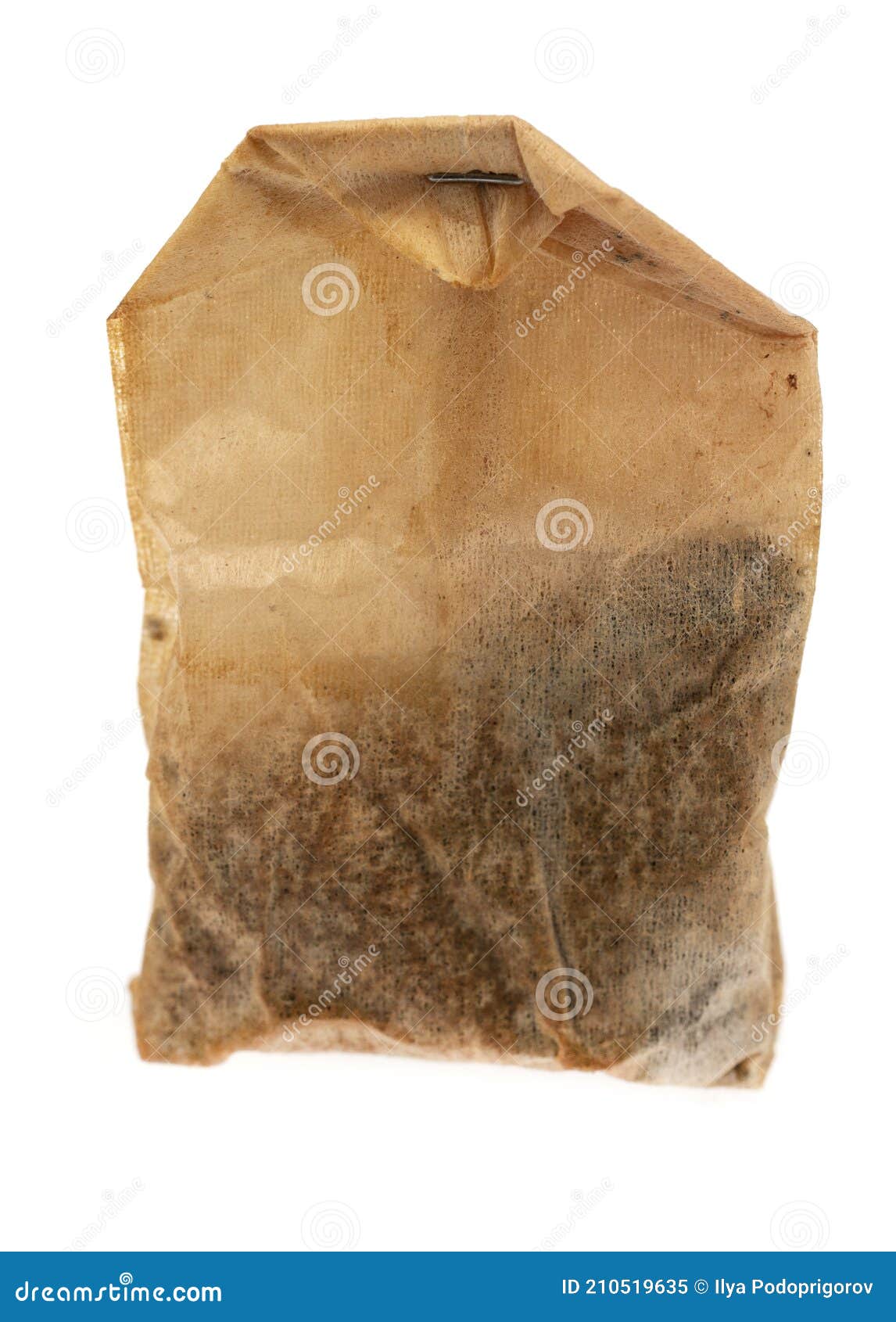 Used Dried Tea Bag Isolated on White Background Stock Image - Image of ...