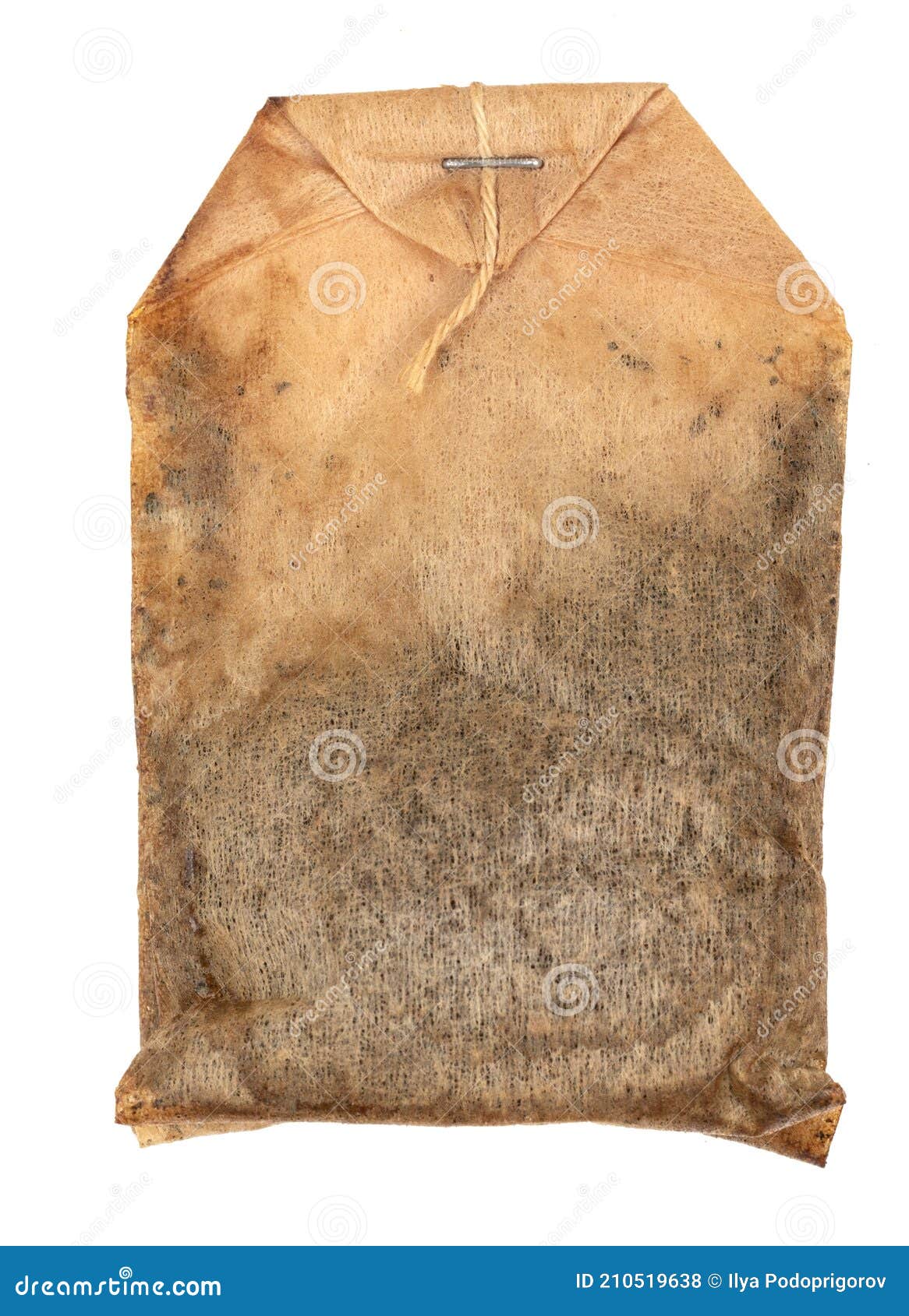 Used Dried Tea Bag Isolated on White Background Stock Photo - Image of ...