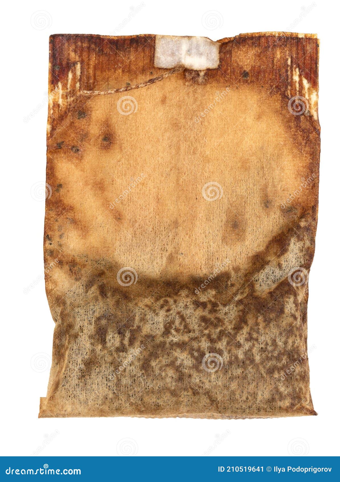 Used Dried Tea Bag Isolated on White Background Stock Image - Image of ...