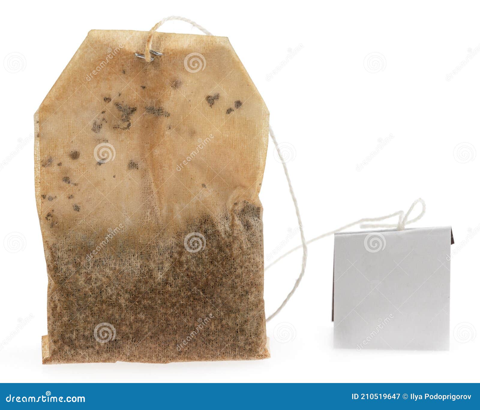Used Dried Tea Bag Isolated on White Background Stock Image - Image of ...