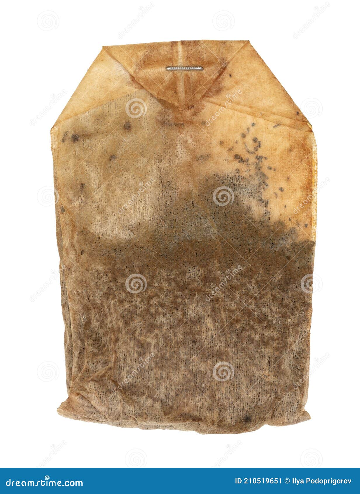 Used Dried Tea Bag Isolated on White Background Stock Image - Image of ...