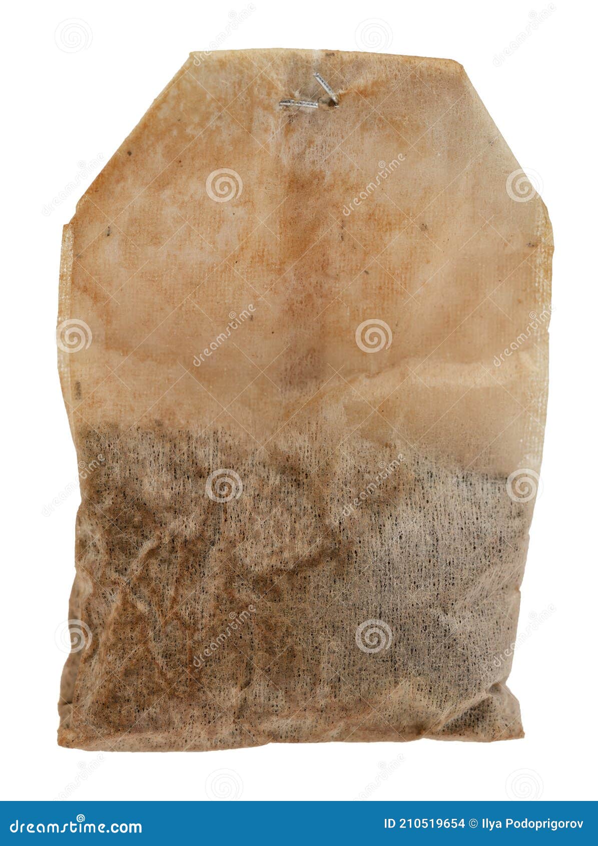Used Dried Tea Bag Isolated on White Background Stock Photo - Image of ...