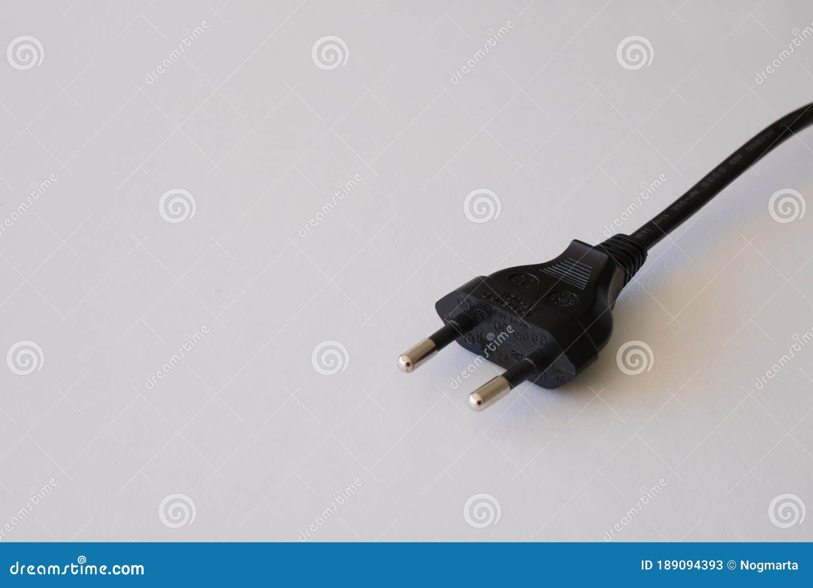 Used Electric Plug on White Background Stock Image - Image of empty ...