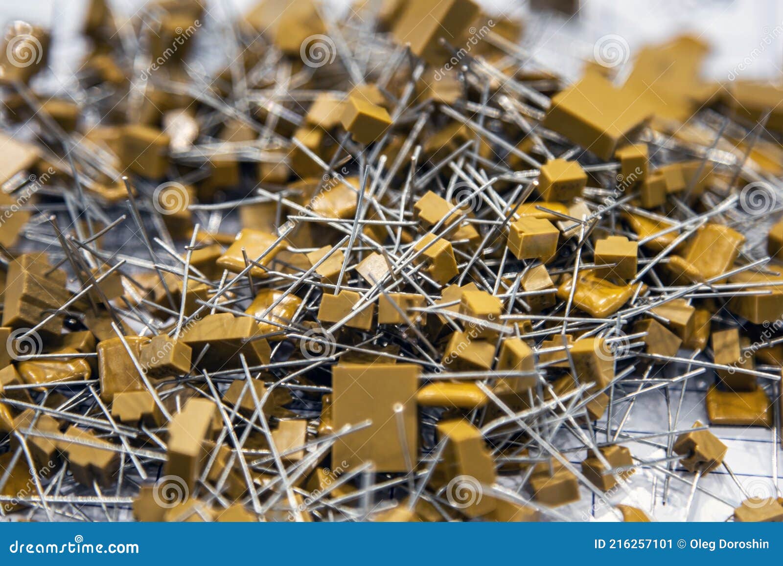 Used and Used Electrical Capacitors, Top View Stock Image - Image of ...