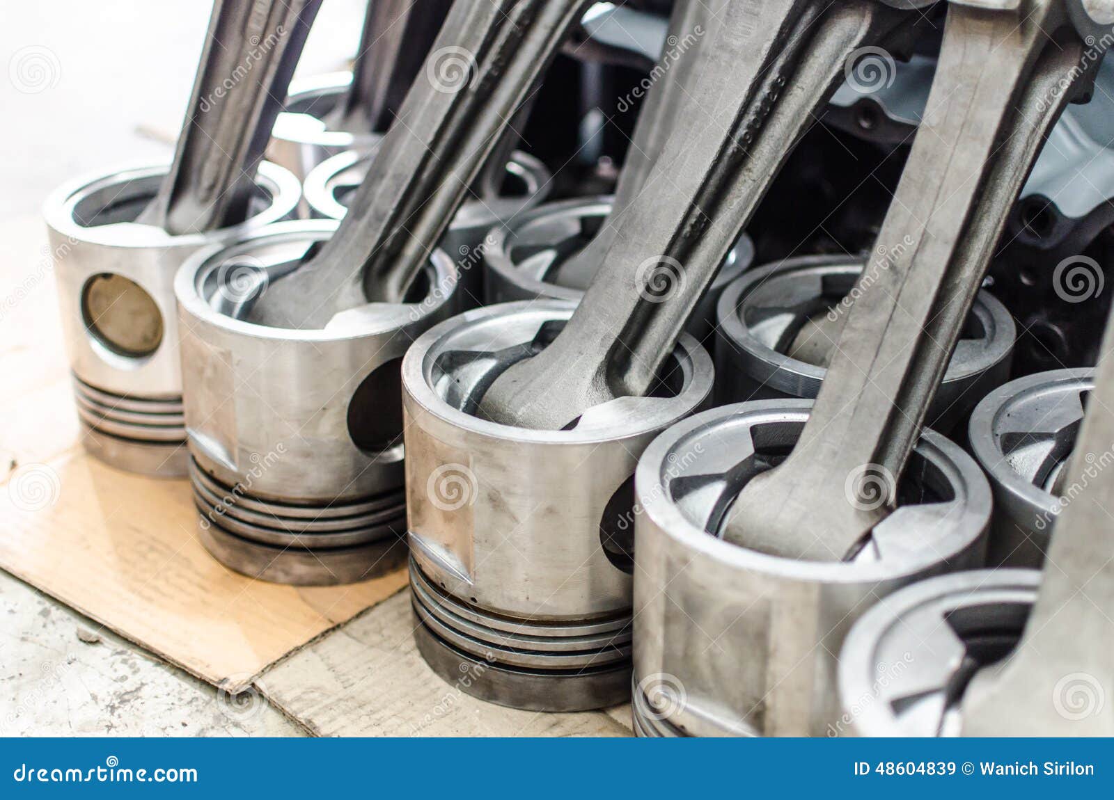 Used Engine Machine Piston of Generator Engine Stock Image - Image of ...