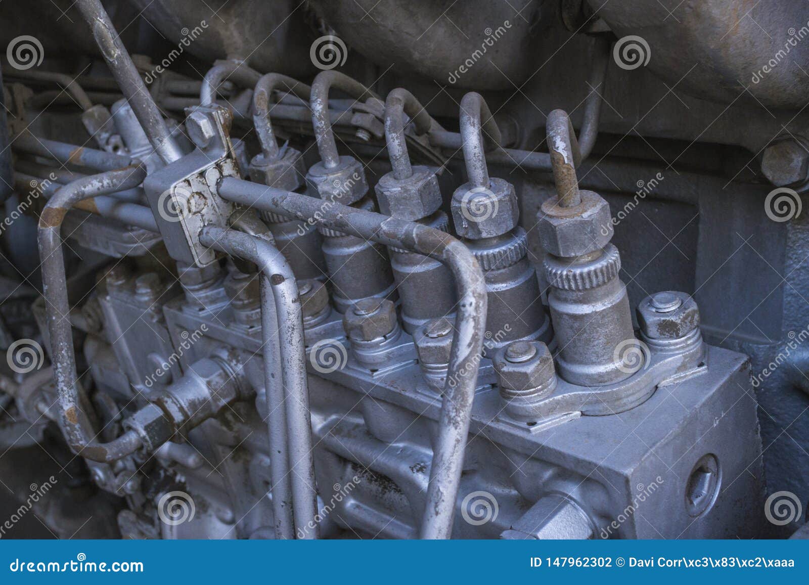 Used Engine Parts with Rust Stock Photo - Image of vintage, close ...