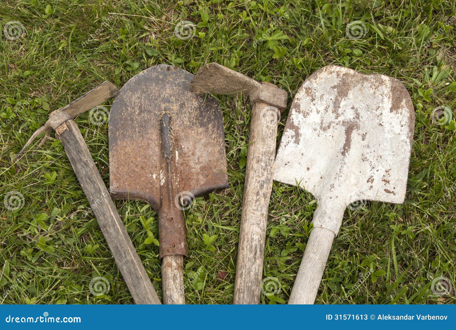 Used farm hand implements stock image. Image of green - 31571613
