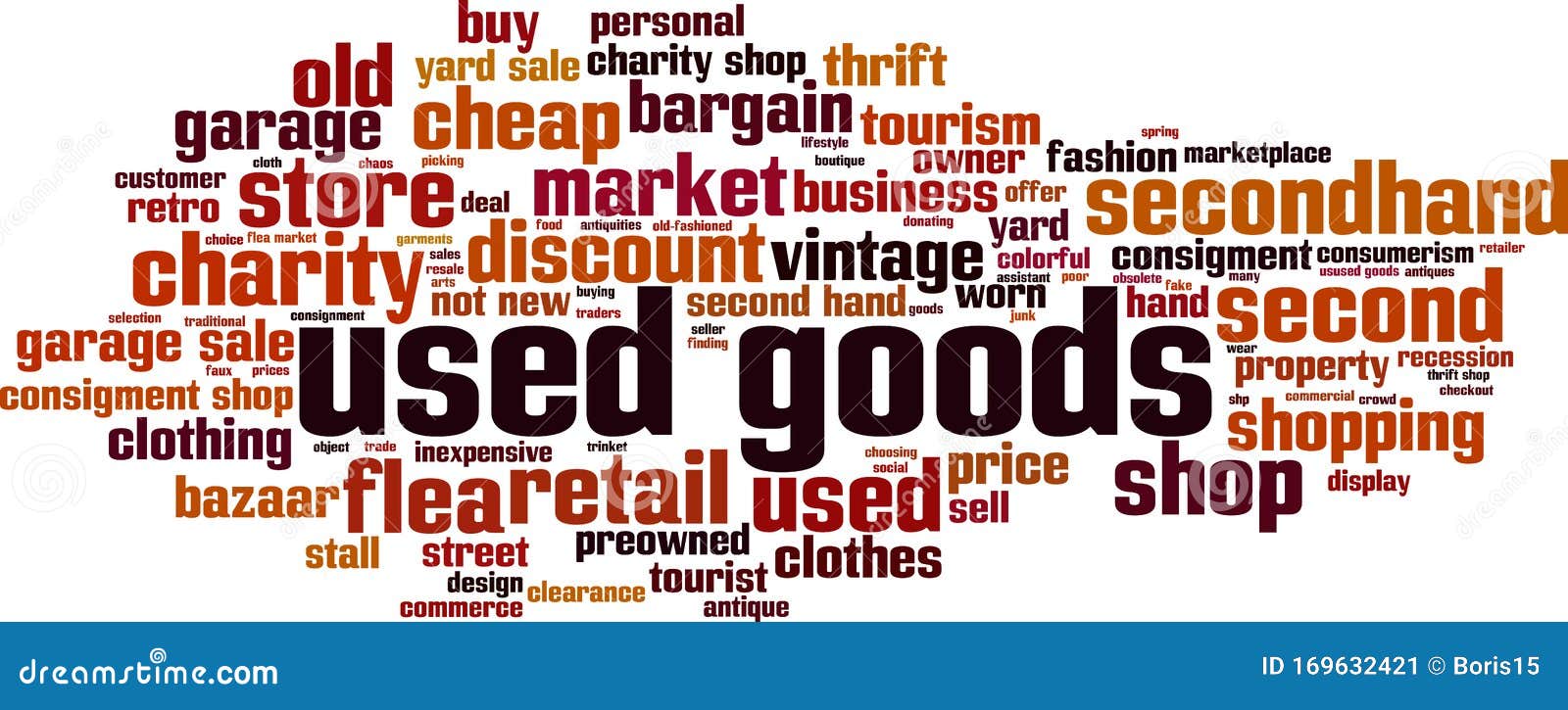 Used goods word cloud stock vector. Illustration of thrift - 169632421