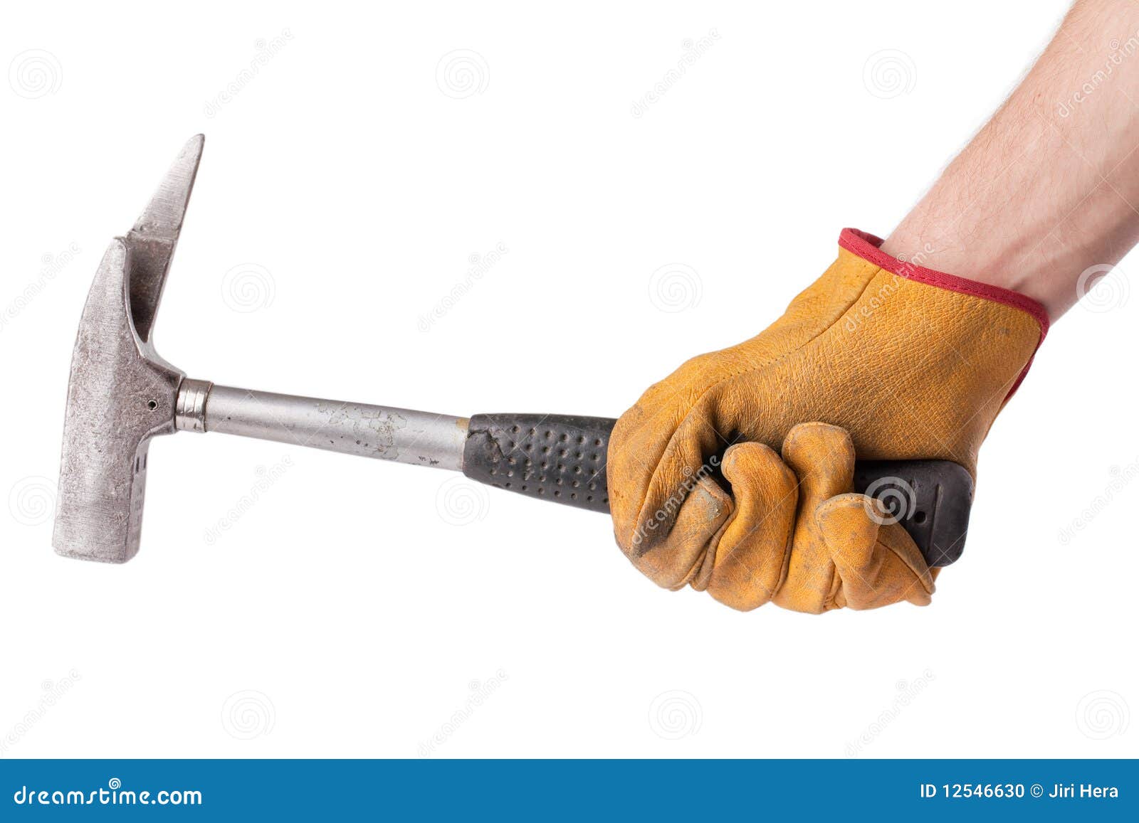 Used hammer in hand stock photo. Image of metal, handle - 12546630