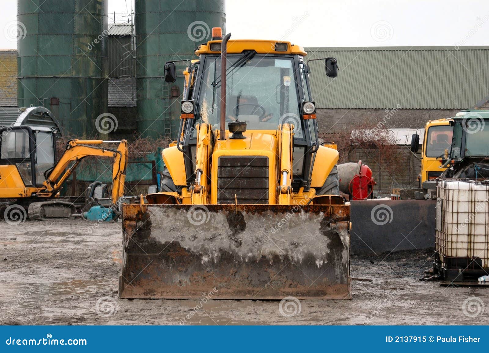 Used Heavy Plant stock image. Image of rain, build, tractor - 2137915
