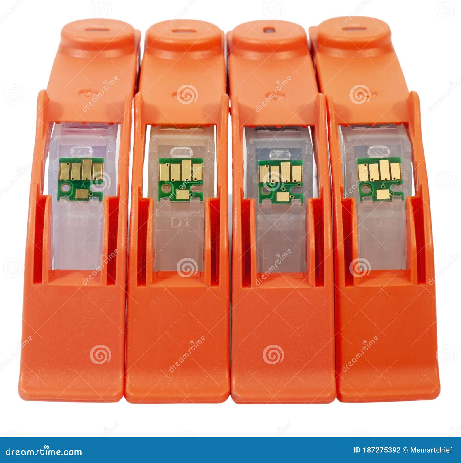 Used inkjet cartridges stock photo. Image of used, magenta - 187275392