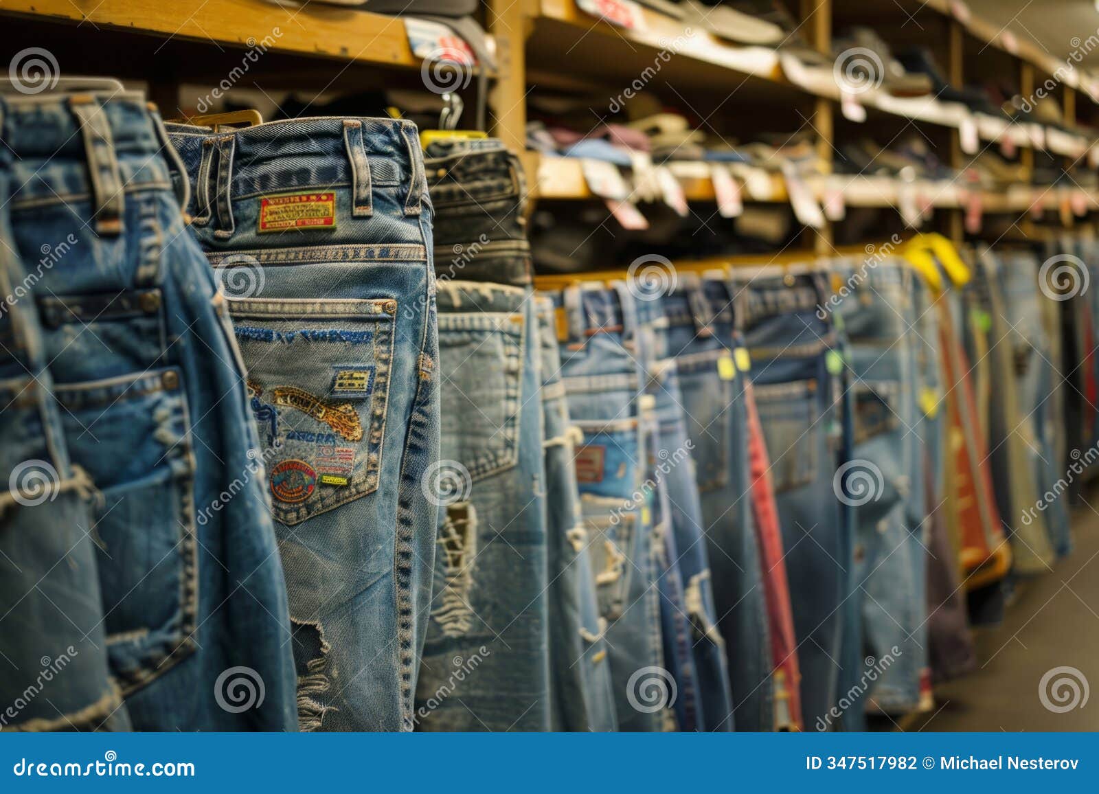 Used Jeans, Pants, Second-hand Clothes Stock Photo - Image of used ...