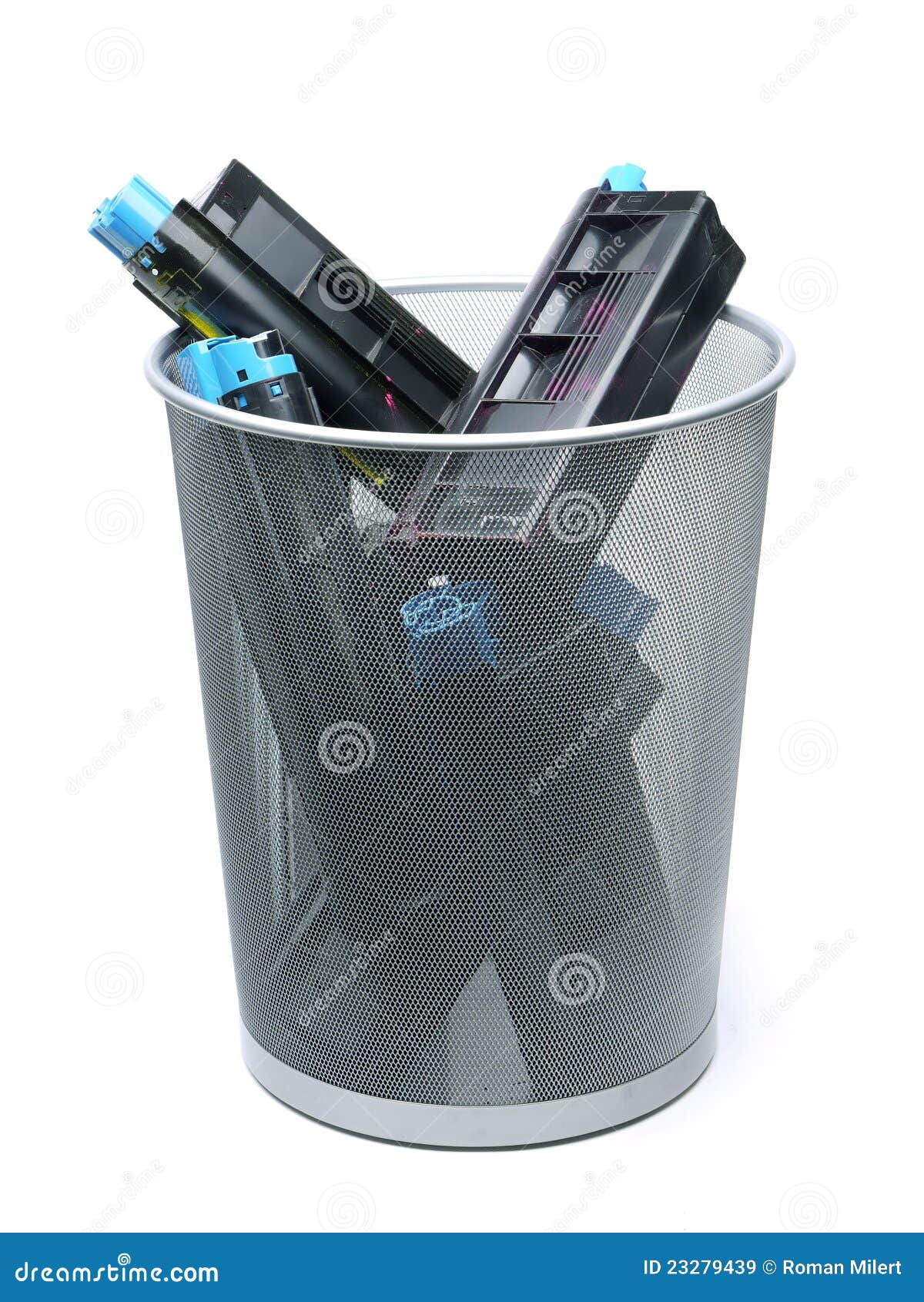 Used Laser Printer Cartridges Stock Image - Image of plastic, trash ...