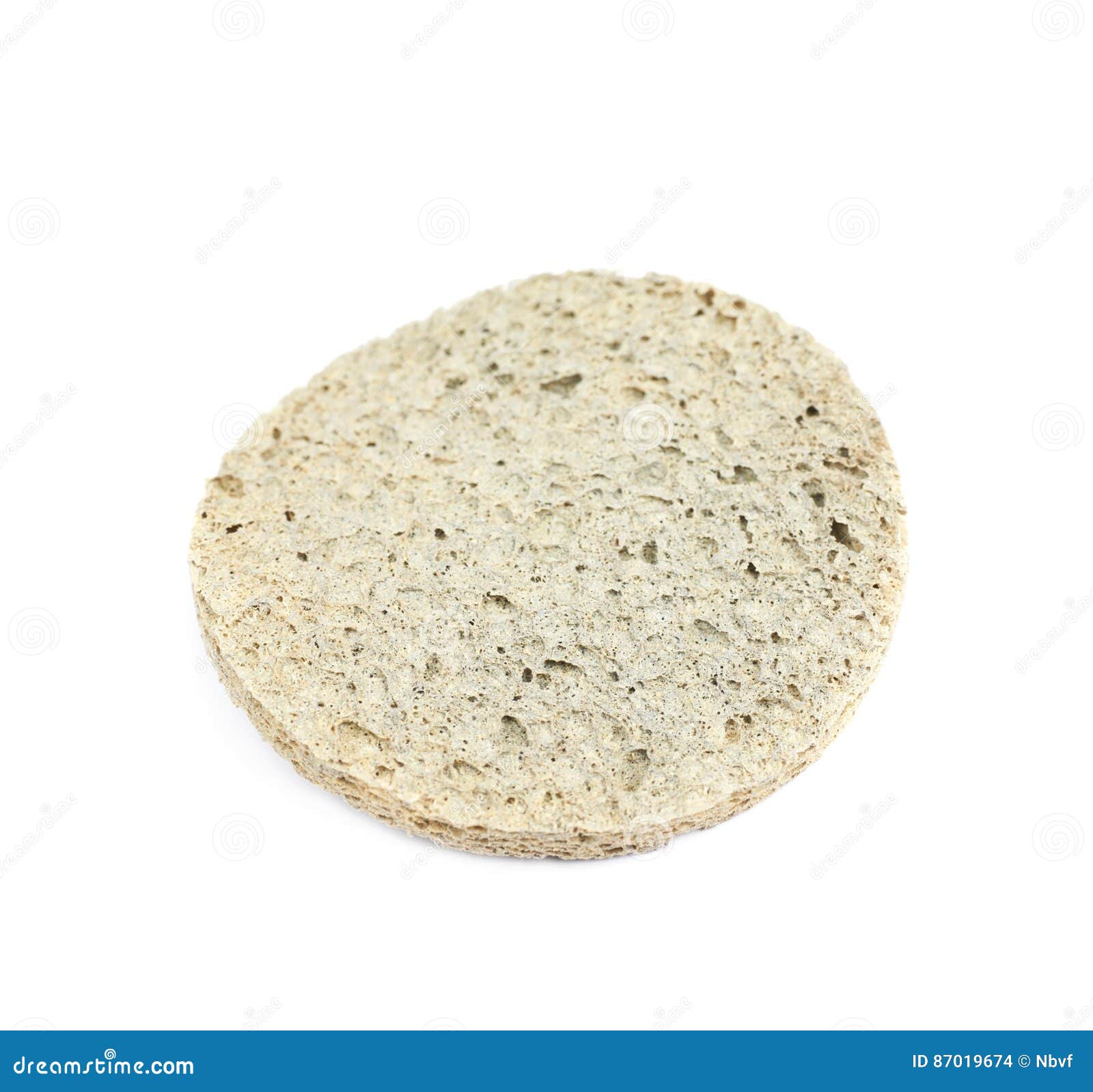 Used Make-up Cleaning Round Sponge Isolated Stock Photo - Image of ...