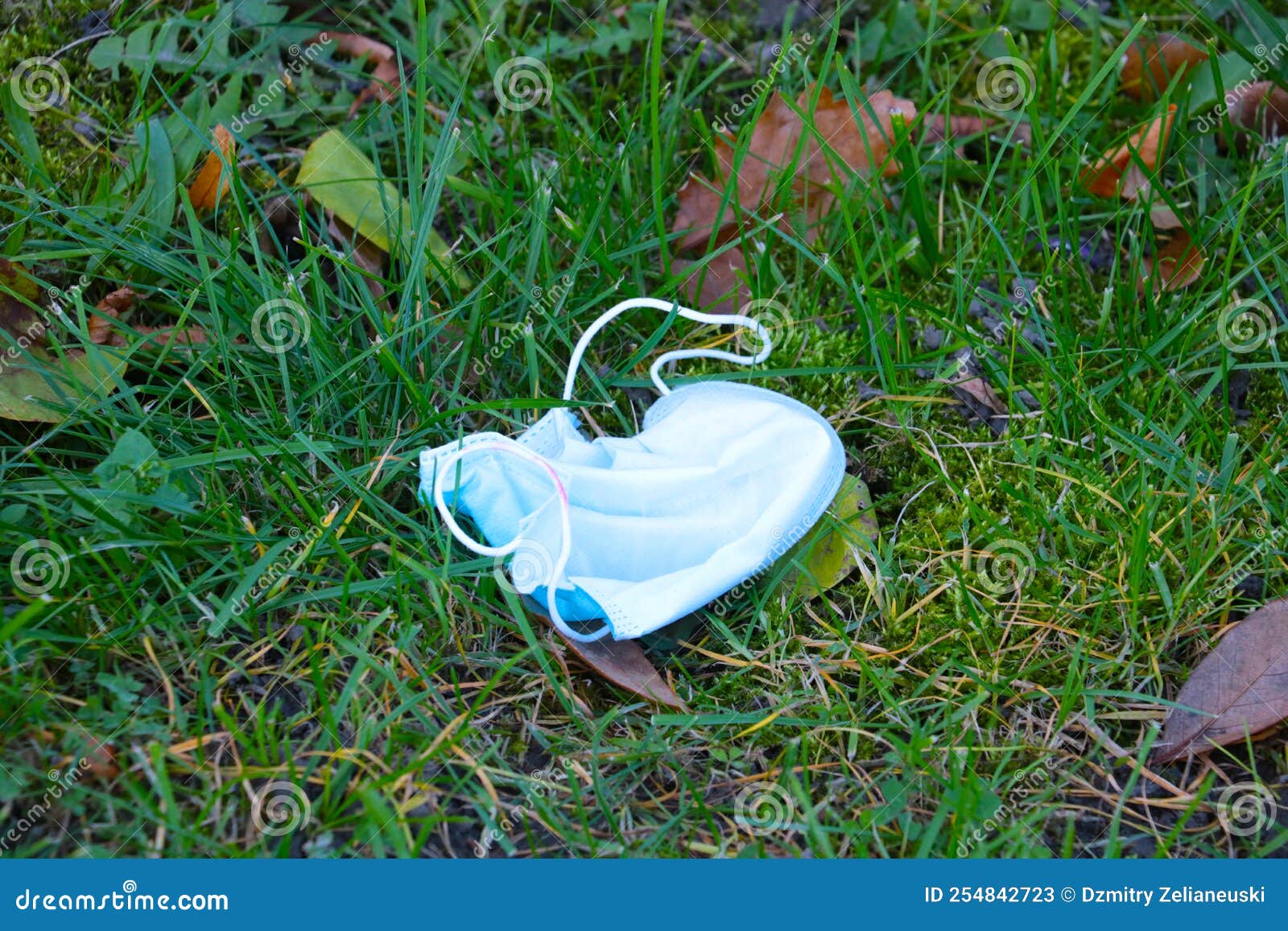 A Used Medical Mask is on the Ground. Stock Image - Image of hygiene ...