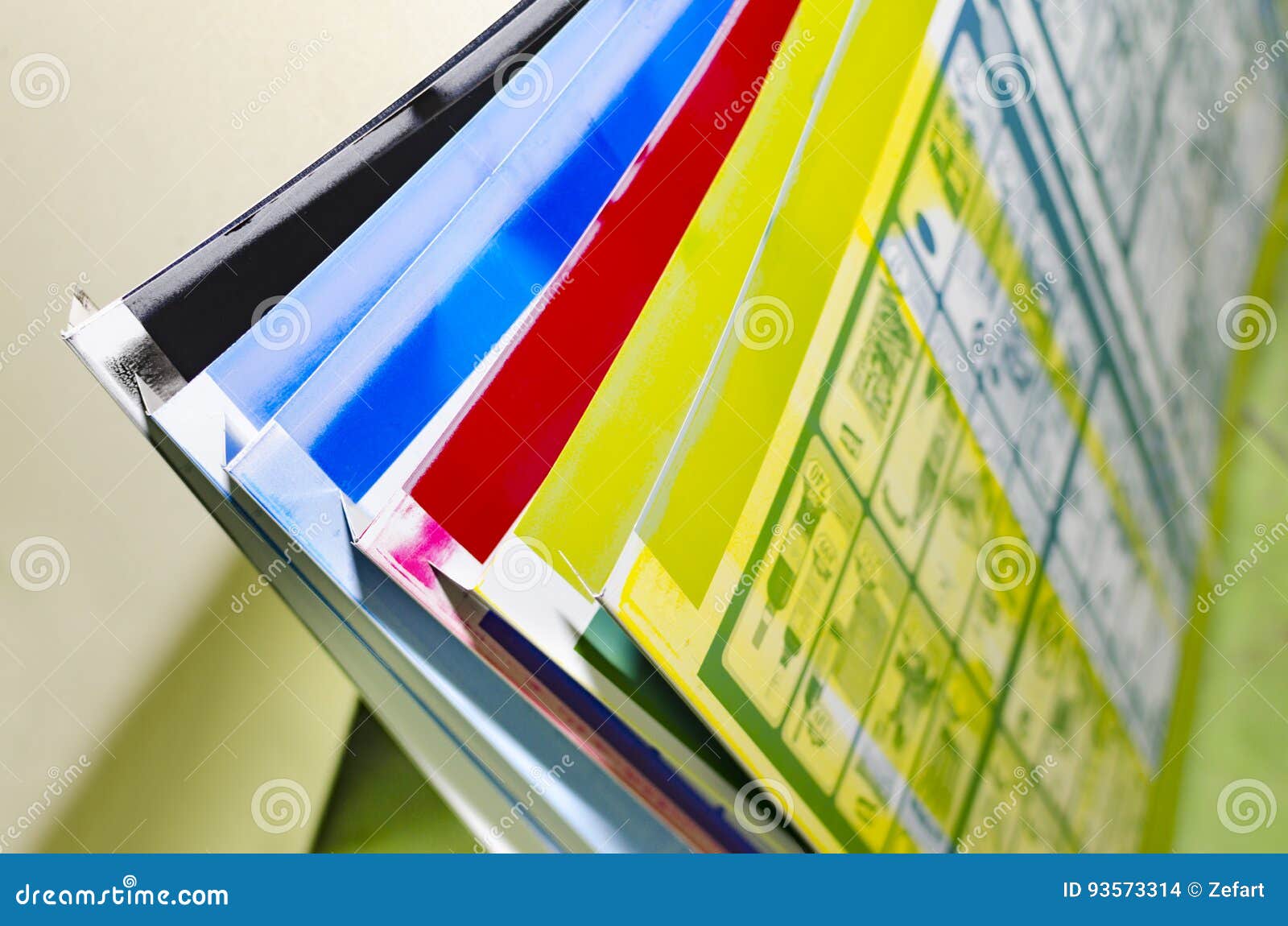 Used Offset Litographic Plates of Offset Machine Stock Photo - Image of ...