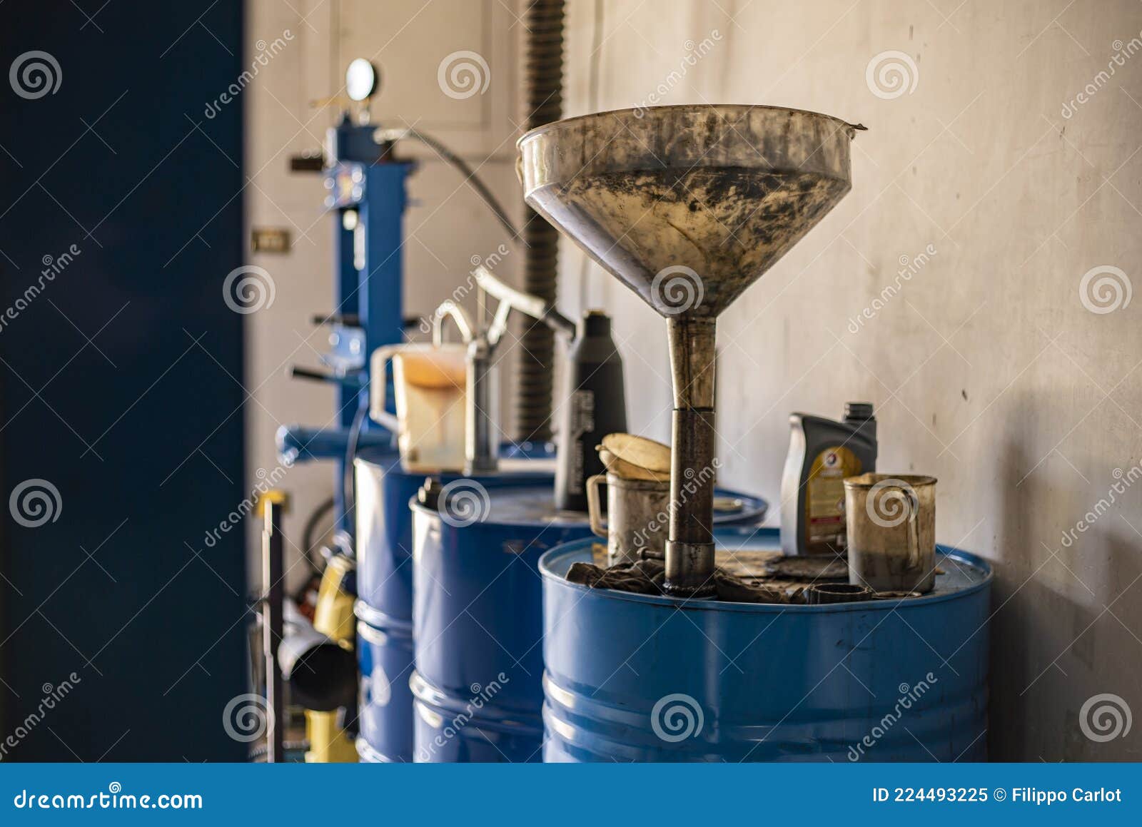 Used oil collection 2 stock image. Image of engine, work - 224493225