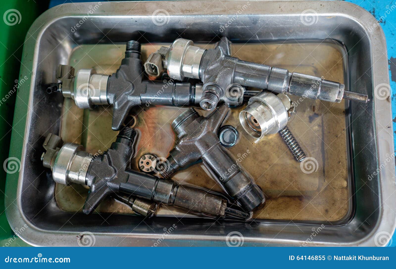 Used Old Injector in Garage Stock Image - Image of steel, equipment ...