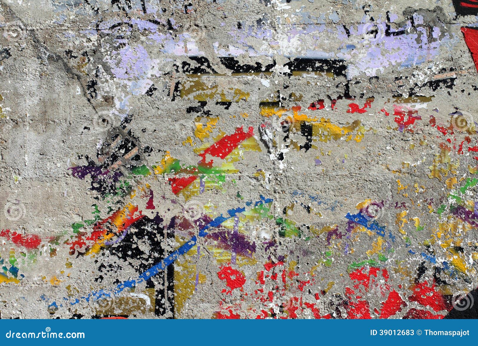 Used painting on wall stock image. Image of wall, painting - 39012683