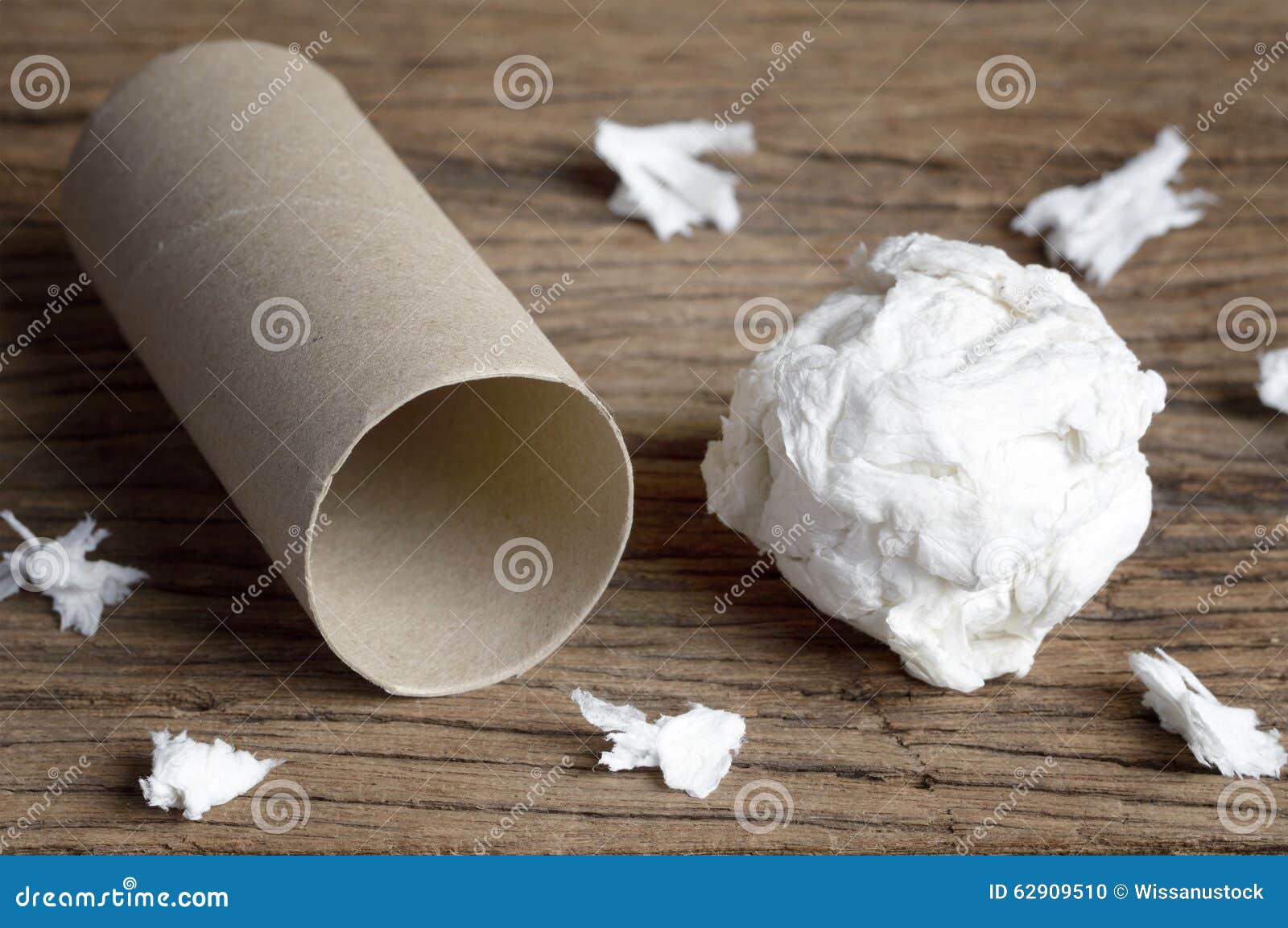 Used Paper Tissue and Leftover Roll Stock Photo - Image of paper, clean ...