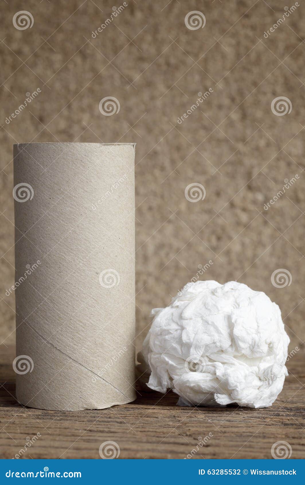 Used Paper Tissue and Leftover Roll Stock Photo - Image of hygiene ...