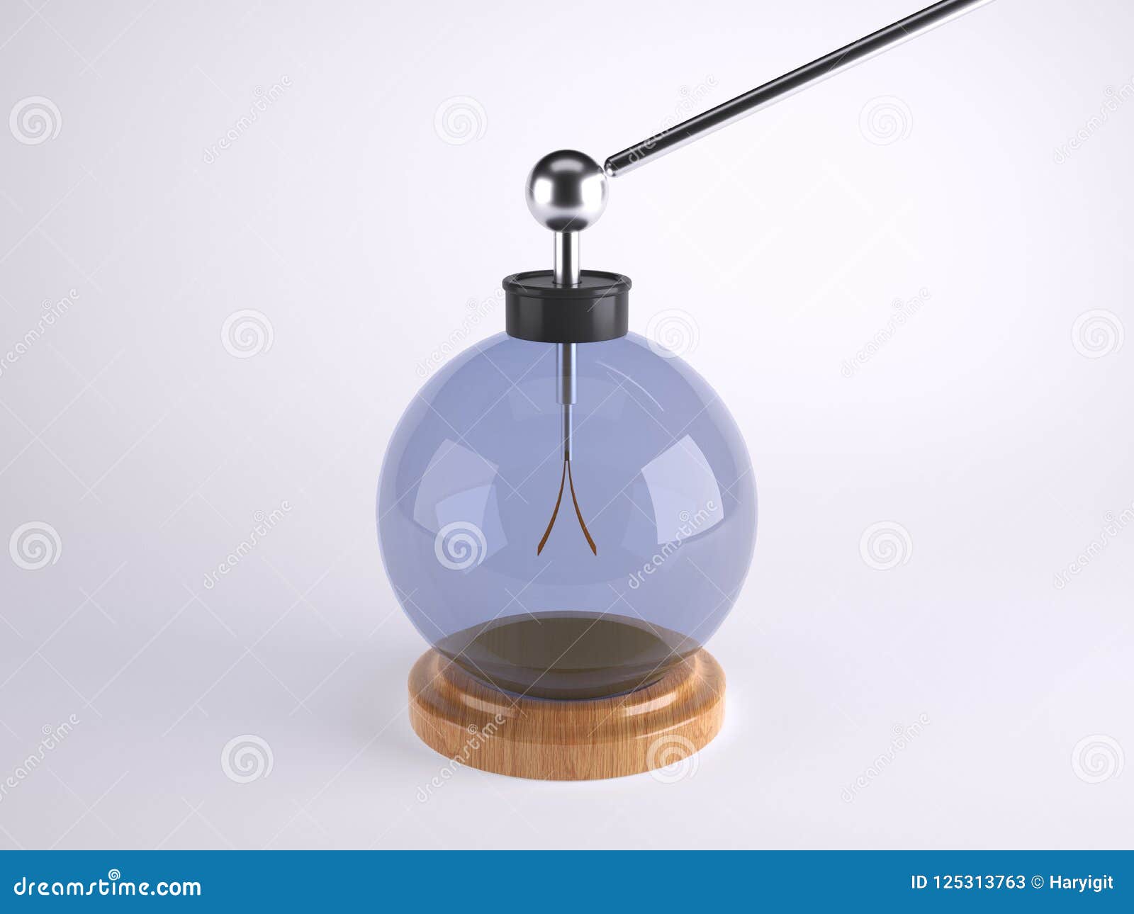 Electroscope on isolated. stock image. Image of charge - 125313763