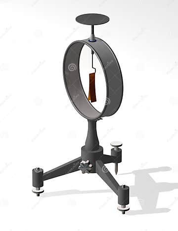Electroscope. Physics. 3D Illustration on a White Background. Stock ...