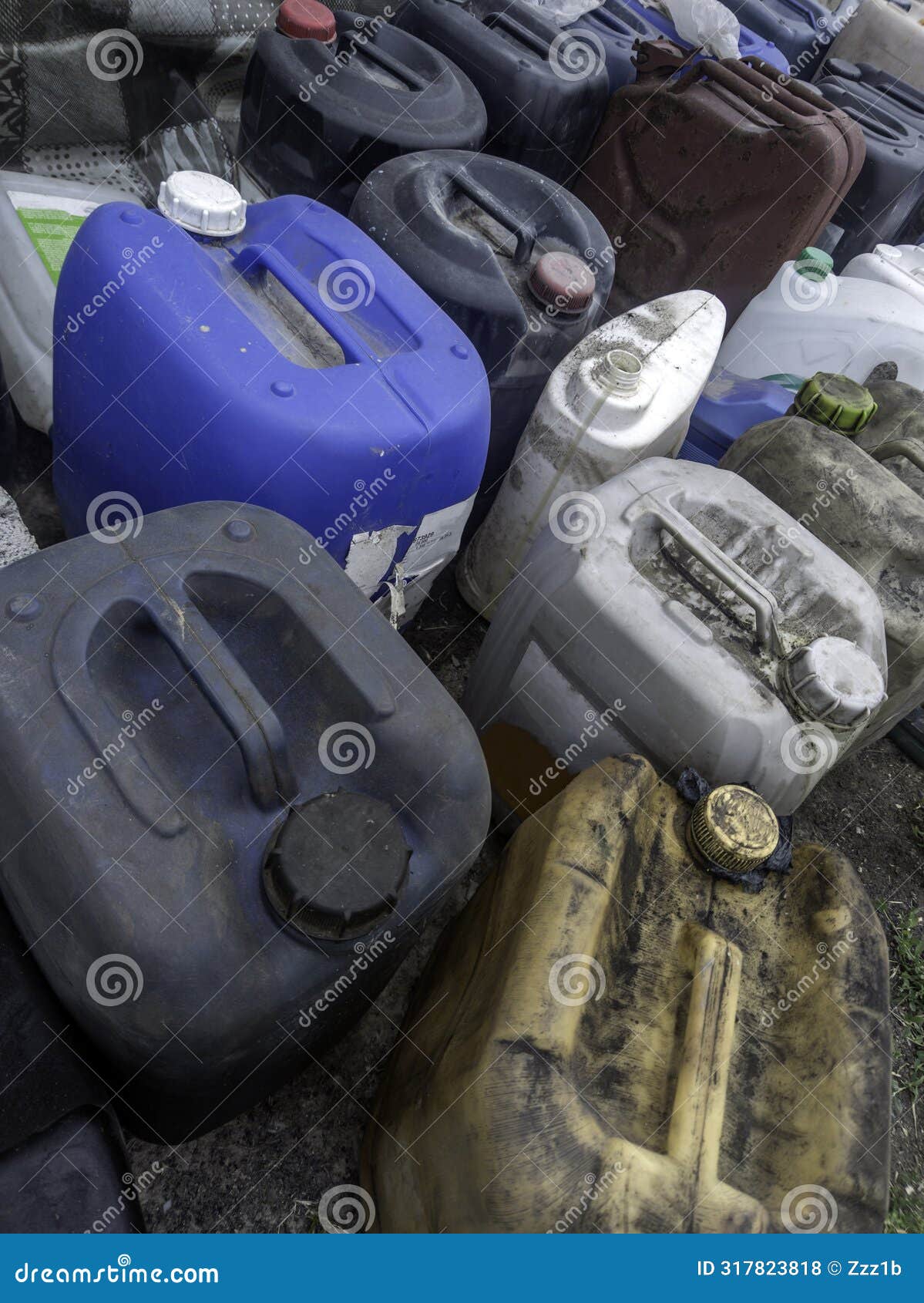 Used Plastic Containers on the Ground Stock Photo - Image of moving ...