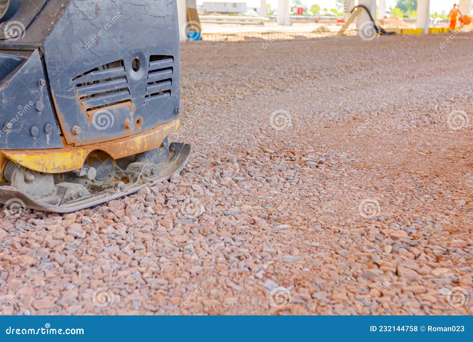 Used Rammer Standing at Building Site Stock Photo - Image of machine ...