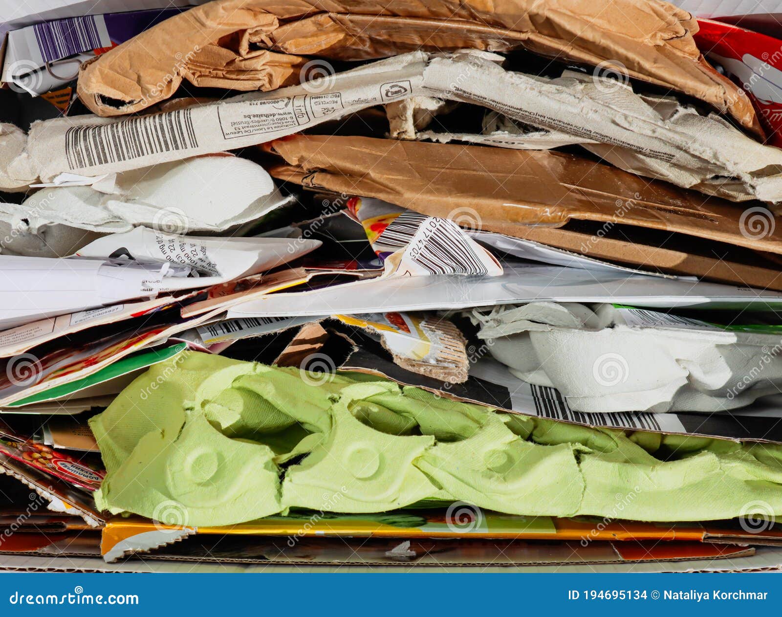 Used and Pressed Cardboard. Stock Photo - Image of protection, throw ...