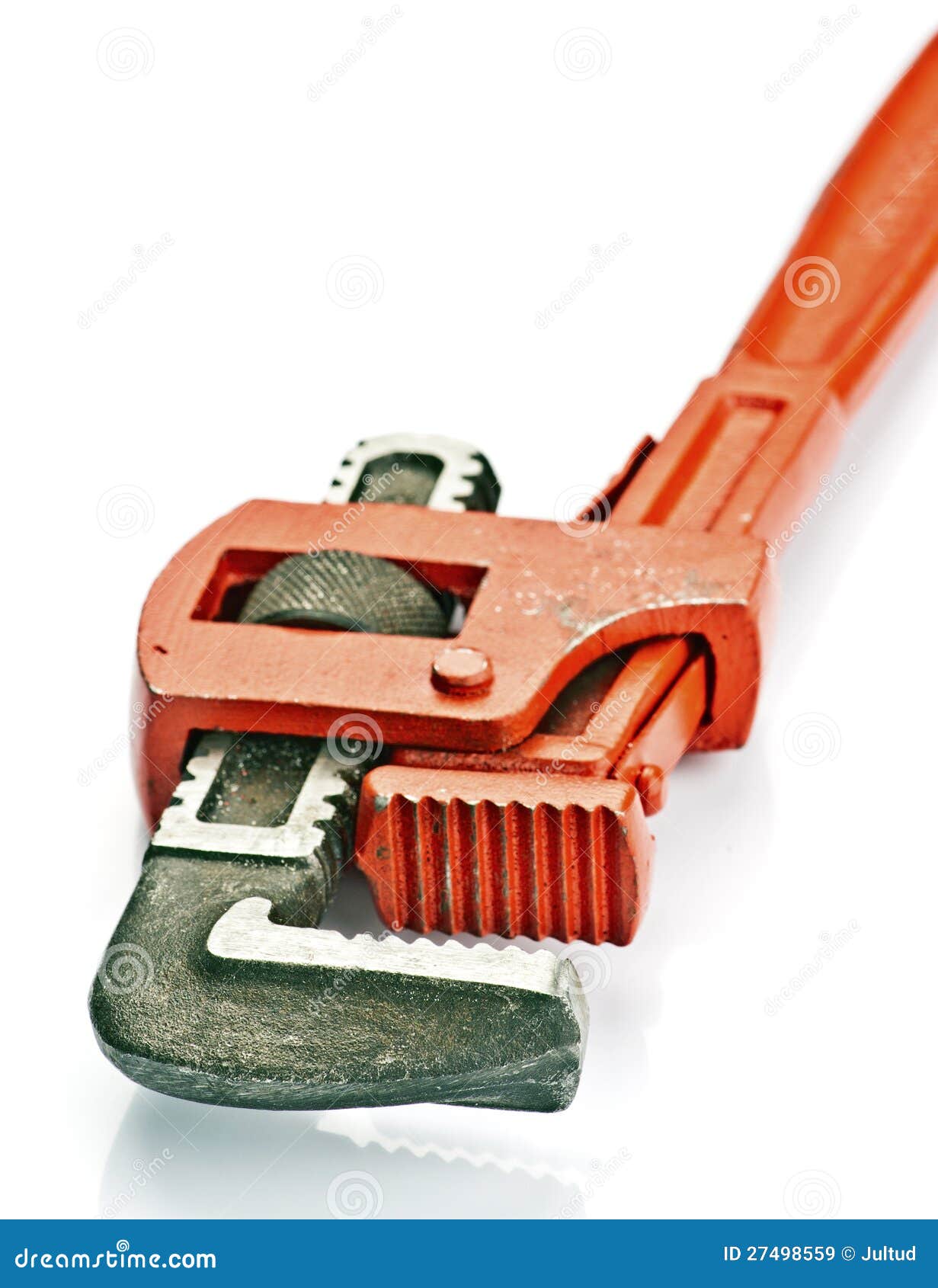 Used red plumber wrench stock image. Image of tool, repair - 27498559