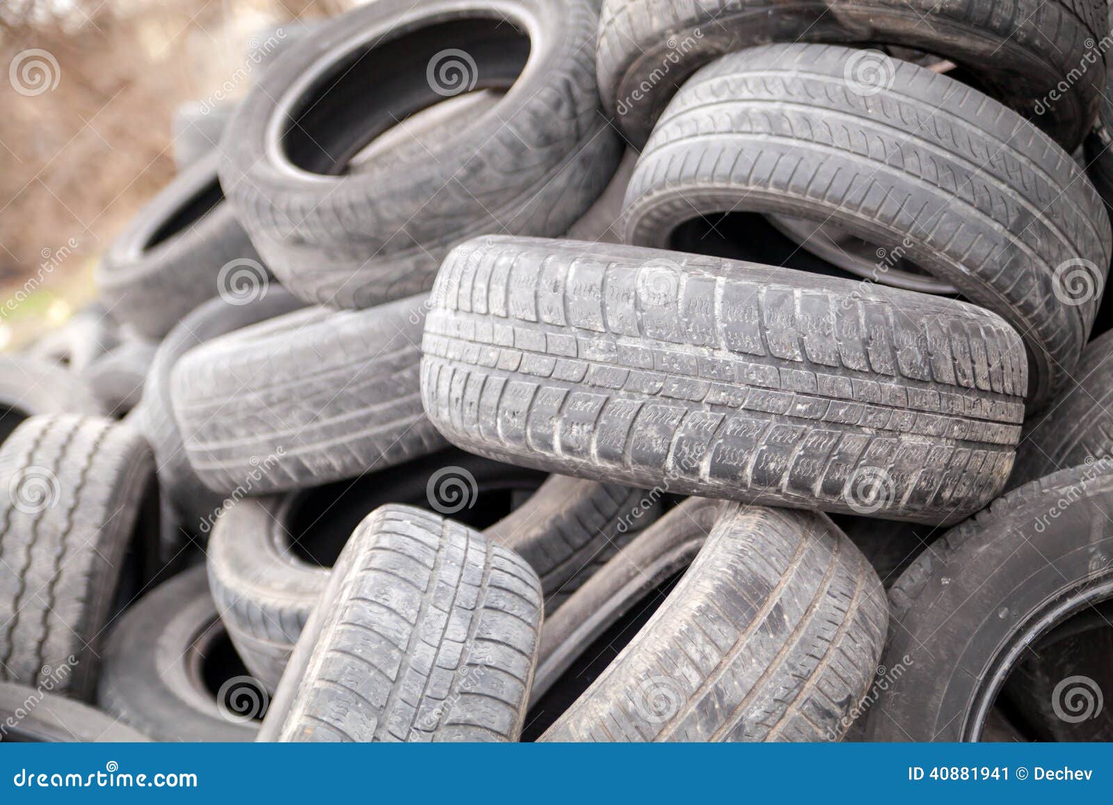 Used rubber tyres stock image. Image of scrap, waste - 40881941